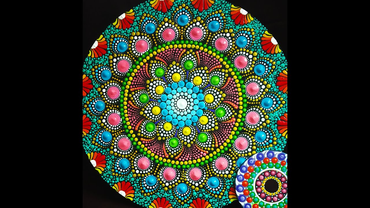 DIY-How to make easy mandala art on MDF | Stepwise Mandala | Falguni ...