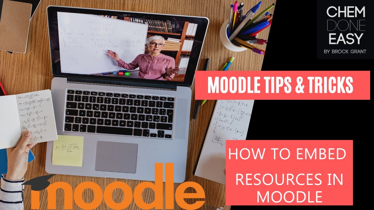 How to embed a resource in Moodle (Without plugins) - YouTube