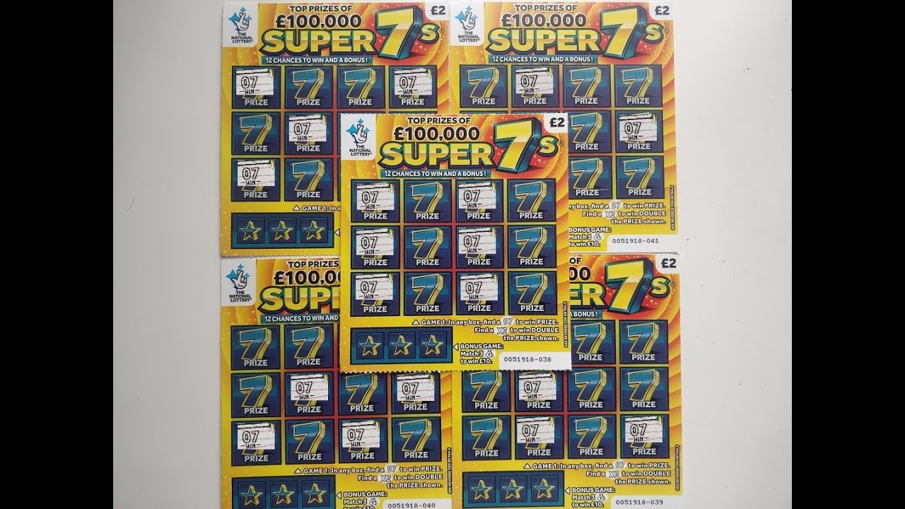 Super 7 scratchcard £100000 Top Prize - YouTube