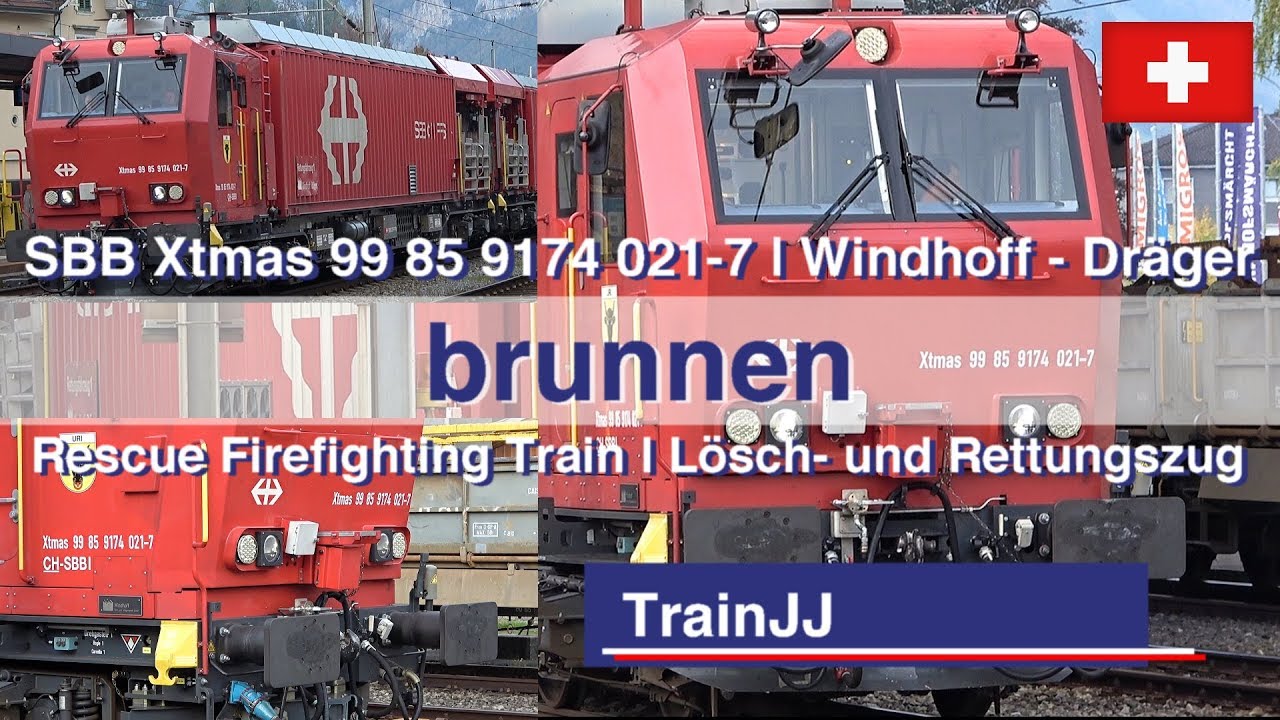 SBB Firefighting and Rescue Train | LRZ SBB Xtmas 174 021 URI Windhoff ...