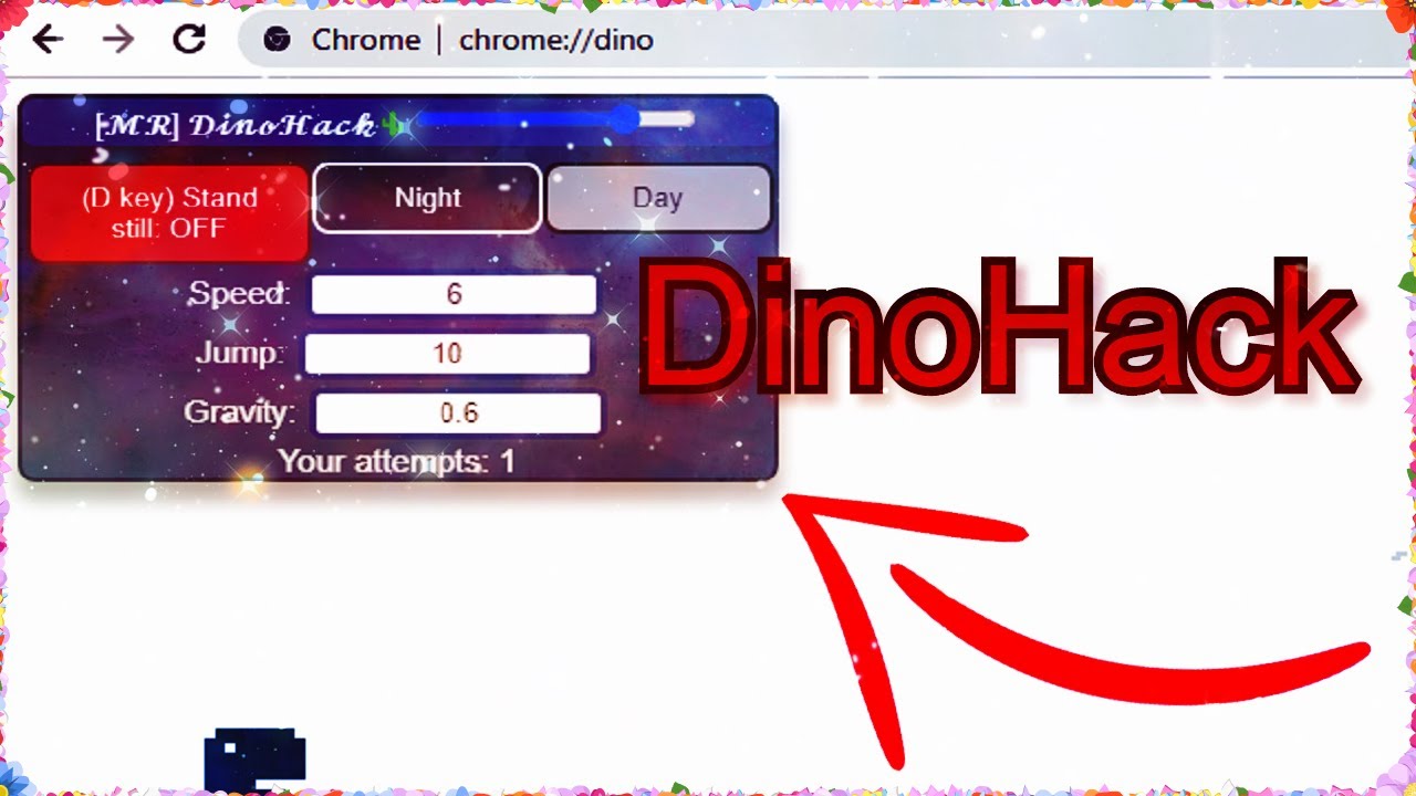 Google Chrome Dinosaur (DinoHack Panel) \\ Гугл Хром Динозавр (DinoHack Панель) - YouTube