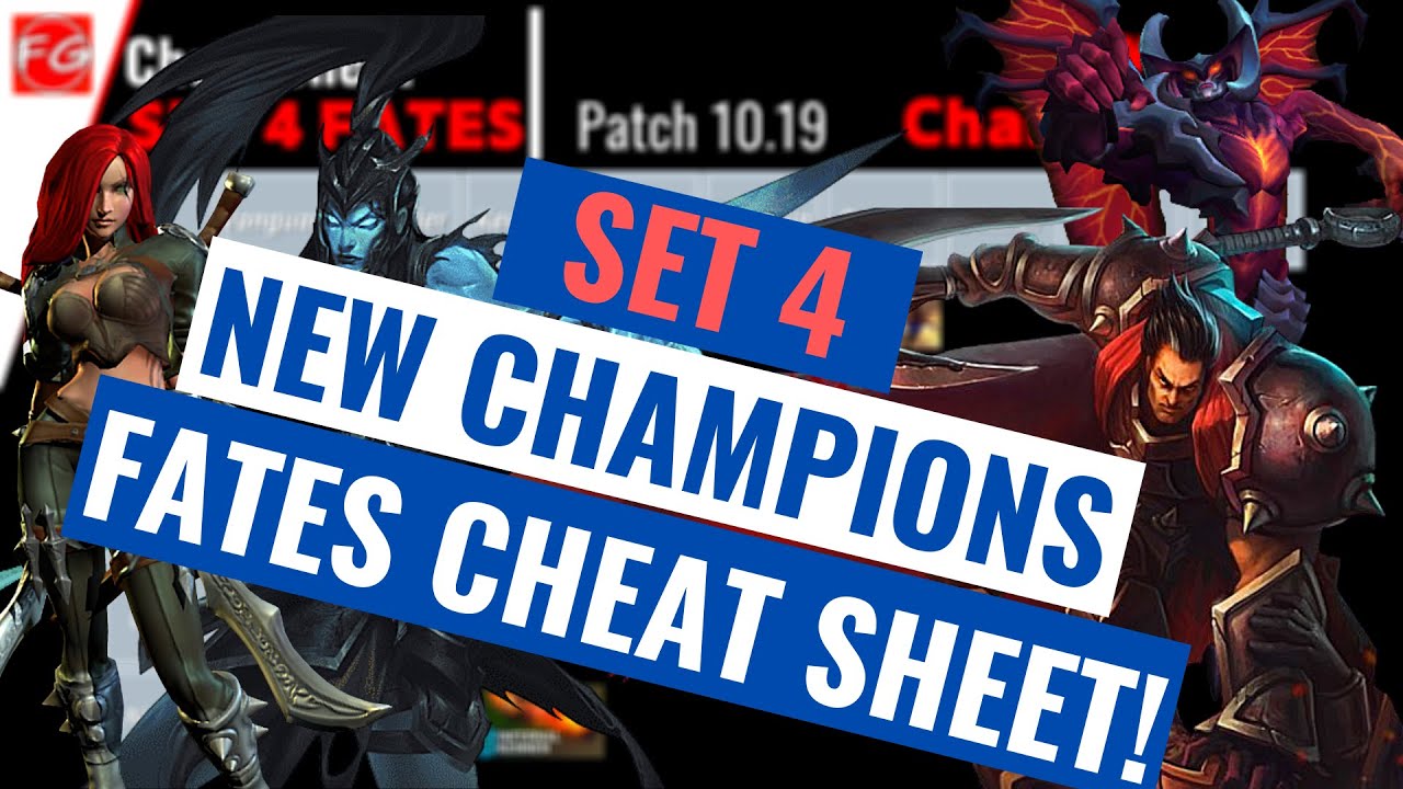 TFT Set 4 NEWS - CHAMPION CHEAT SHEET - Skill Predictions - Teamfight ...