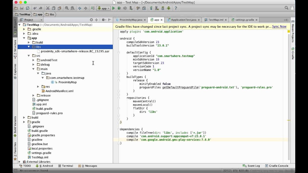 Sample Android Beacon and Geofence Proximity Integration - YouTube