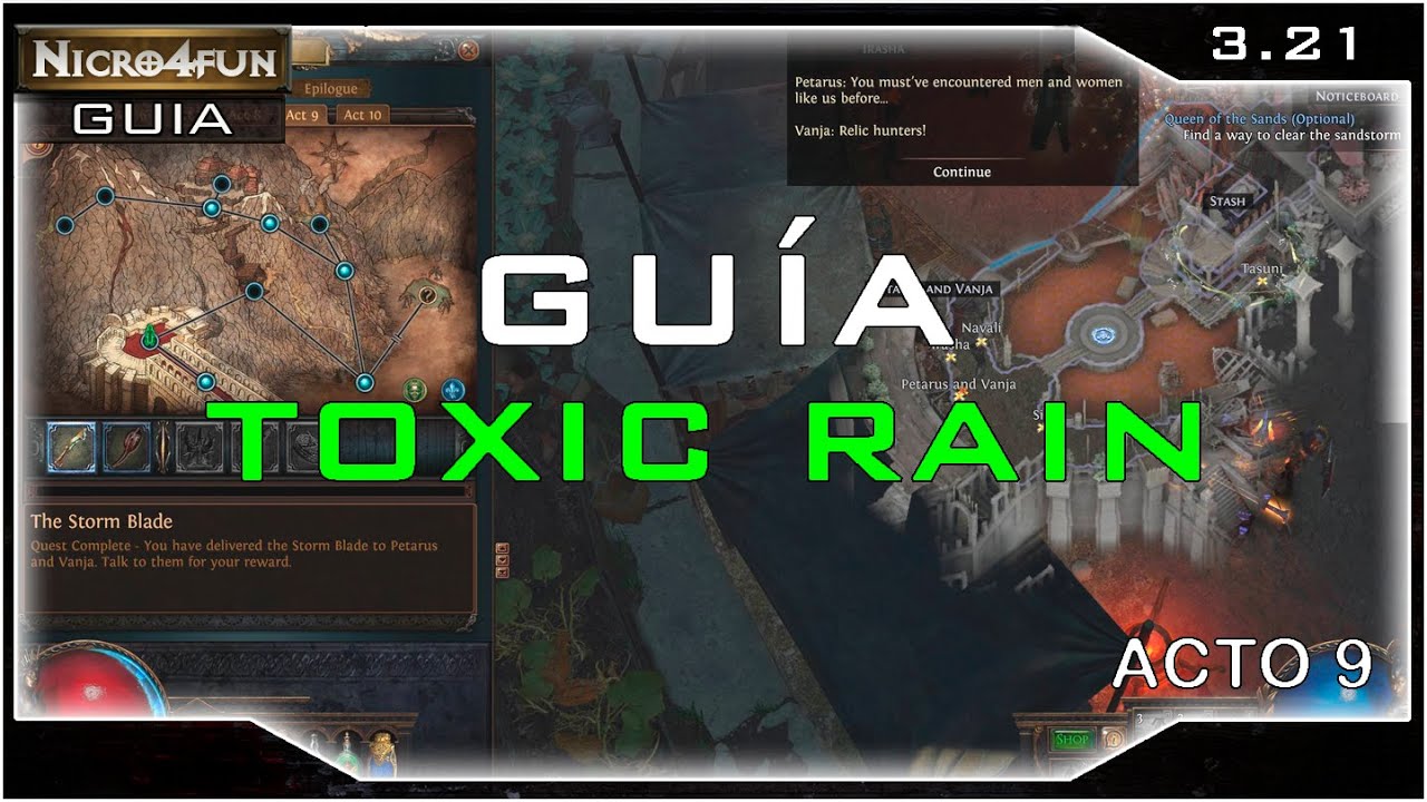PoE - Guía Ranger Raider Toxic Rain - Acto 9 - YouTube