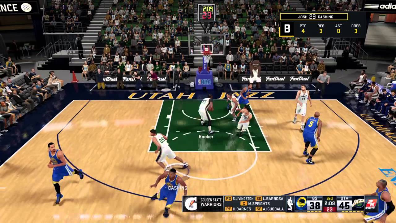 NBA 2K16 frist game vs golden state - YouTube