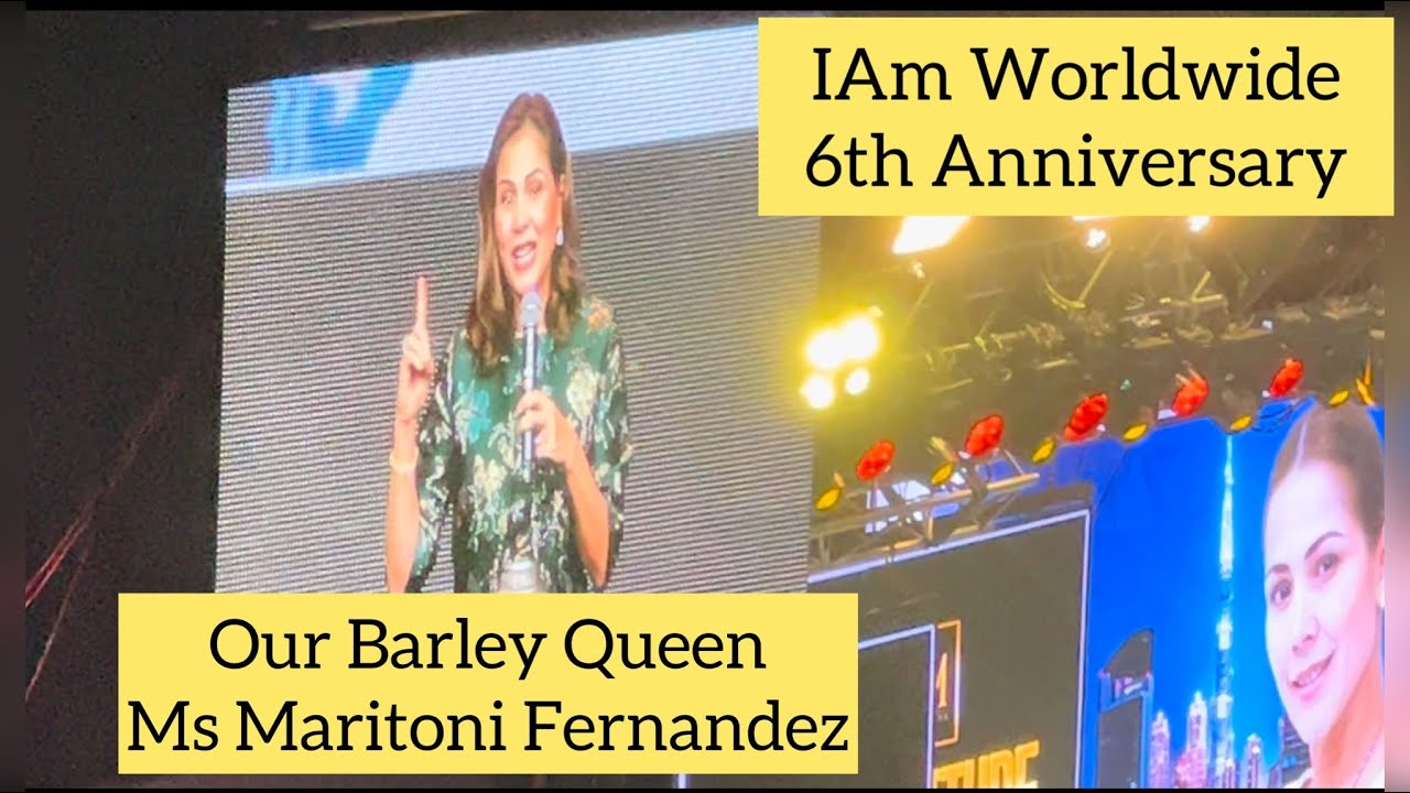 Ms MARITONI FERNANDEZ OUR BARLEY QUEEN | IAM WORLDWIDE 6th ANNIVERSARY ...