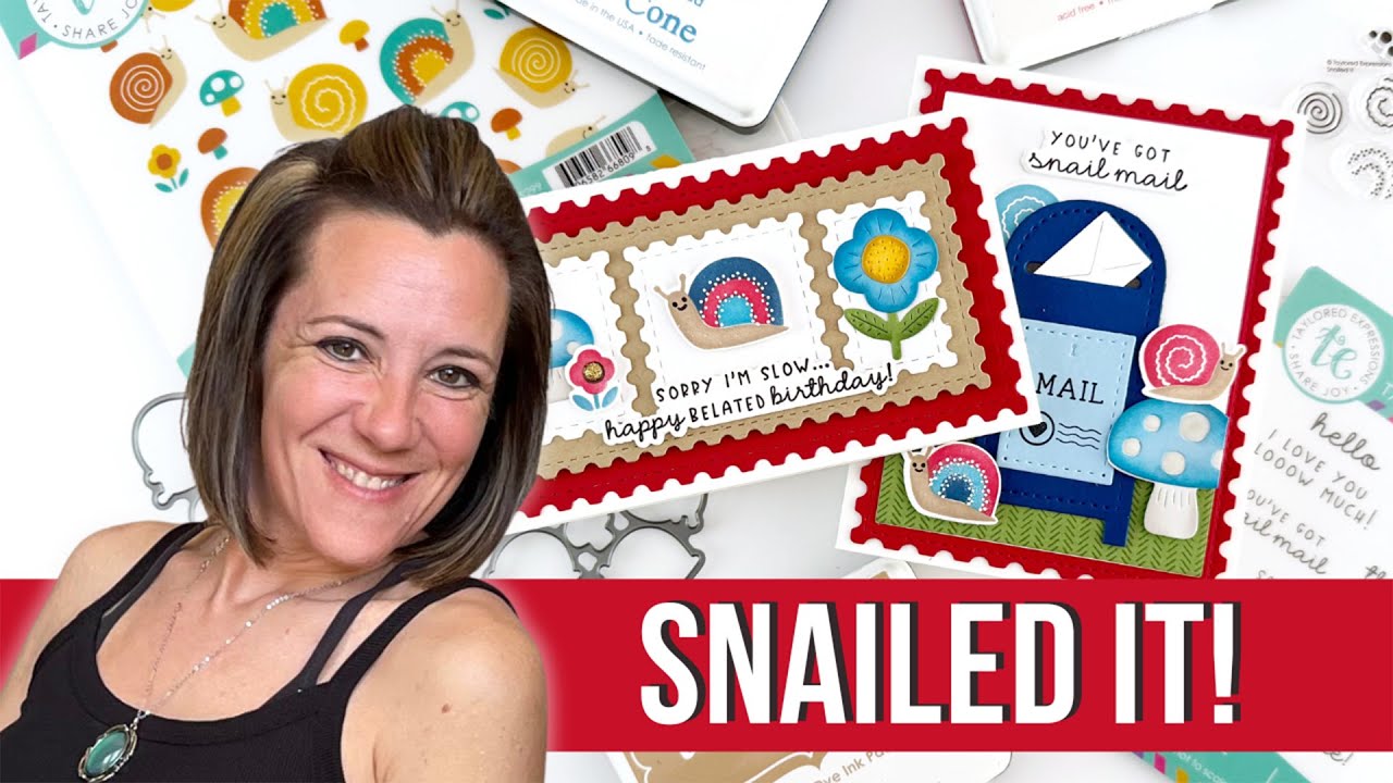 Postage-Themed Cards: Snailed It Cardmaking Kit with Taylored Expressions - YouTube