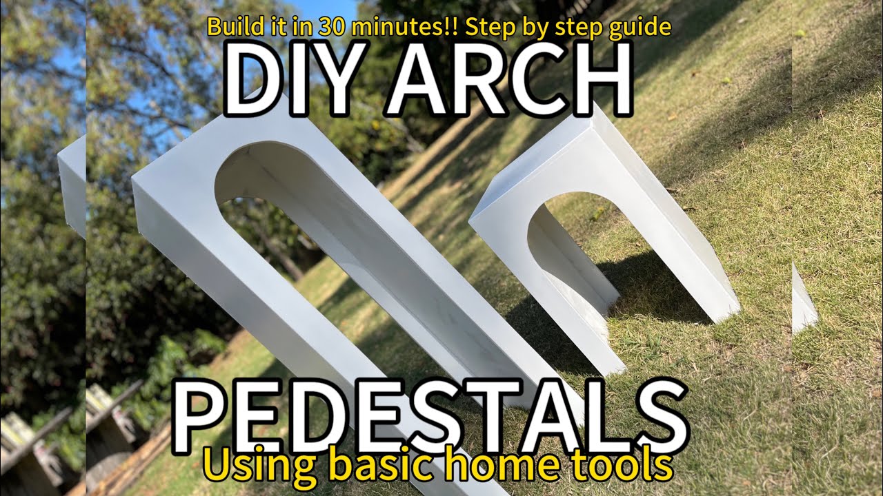 Arch pedestals DIY using basic home tools - YouTube