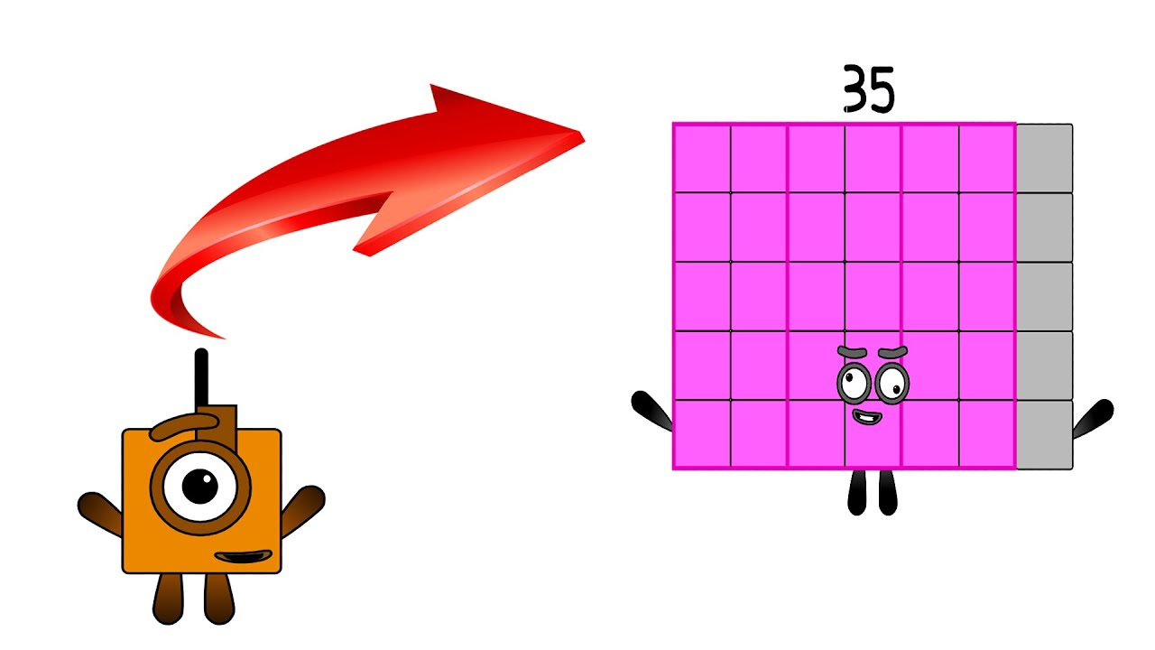 Numberblocks retro 1 to 35 in Numberdome - YouTube