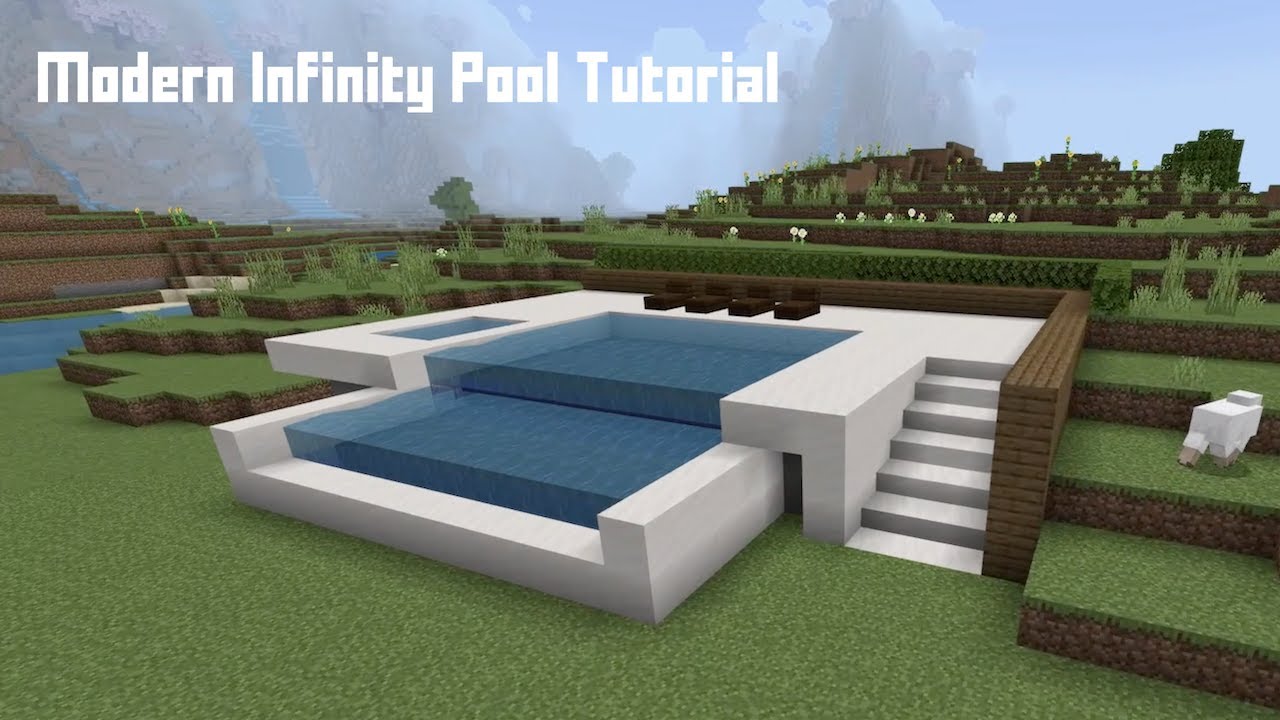 Minecraft - How To Build a Modern Infinity Pool - YouTube