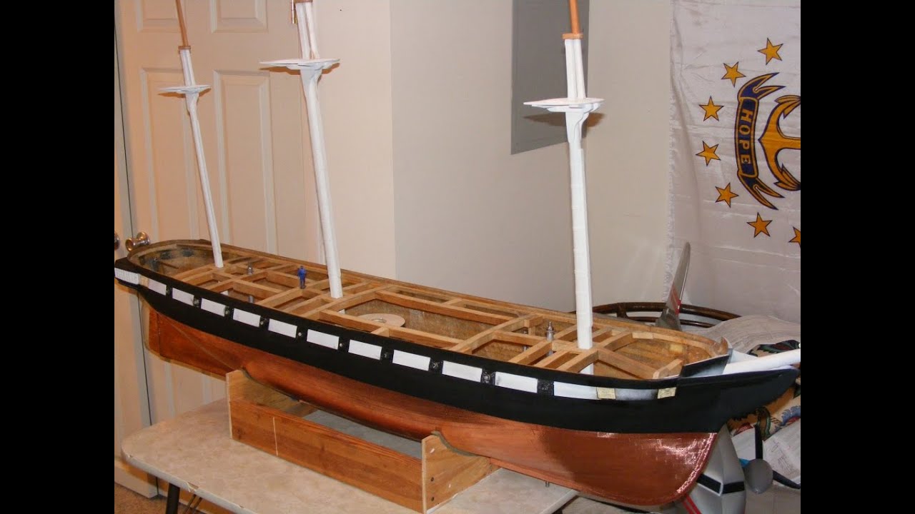 RC Model of the sloop of war Constellation - progress video 8/16/2010 ...
