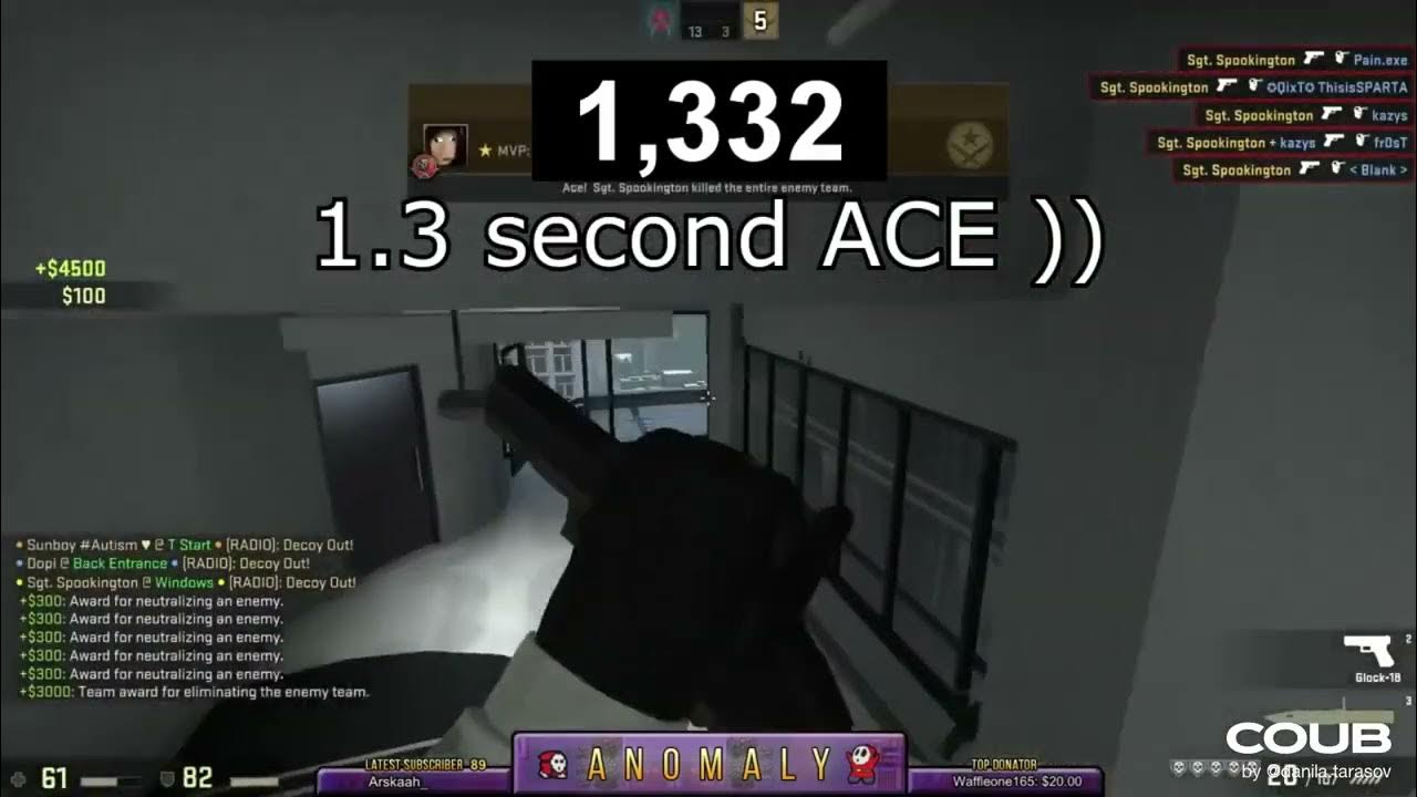 [CSGO] 1 SECOND PISTOL ACE by ANOMALY - Counter Strike Global Offensive ...