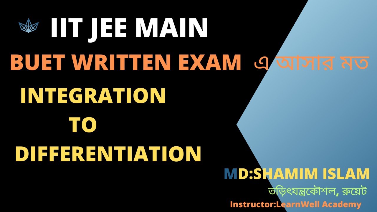 IIT QUESTION SOLVE SERIES -02 II INTEGRATION TO DIFFERENTIATION II ...
