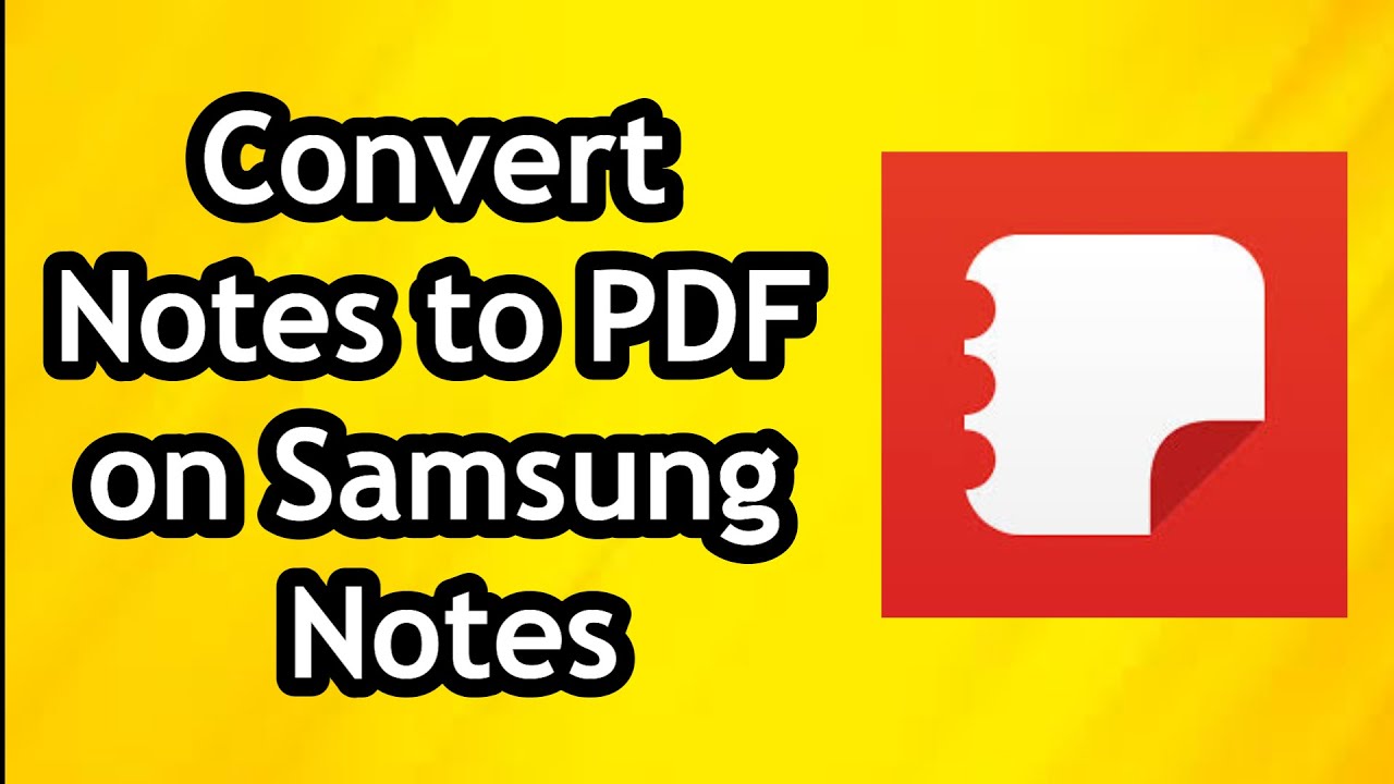 How to Convert Notes to PDF on Samsung Notes - YouTube