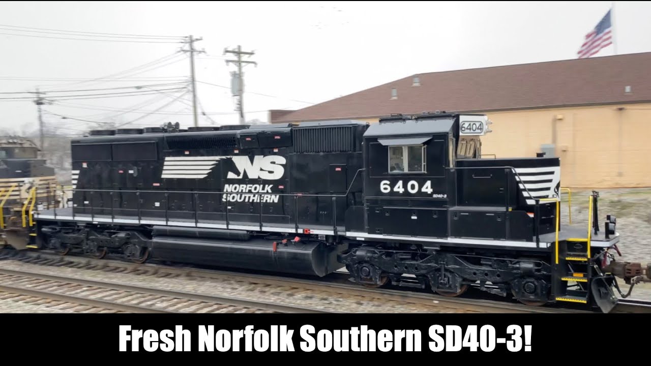 NS 179 with a Newly Rebuilt NS SD40-3 in Erlanger Kentucky - YouTube