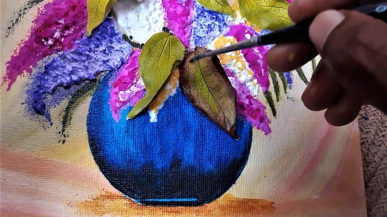 Try this beautiful Texture paintings /wall putty craft ideas/3d ...