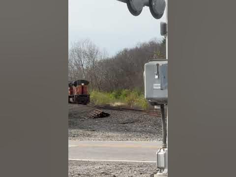 Ns 179 rear pusher Bnsf 8566 working hard - YouTube