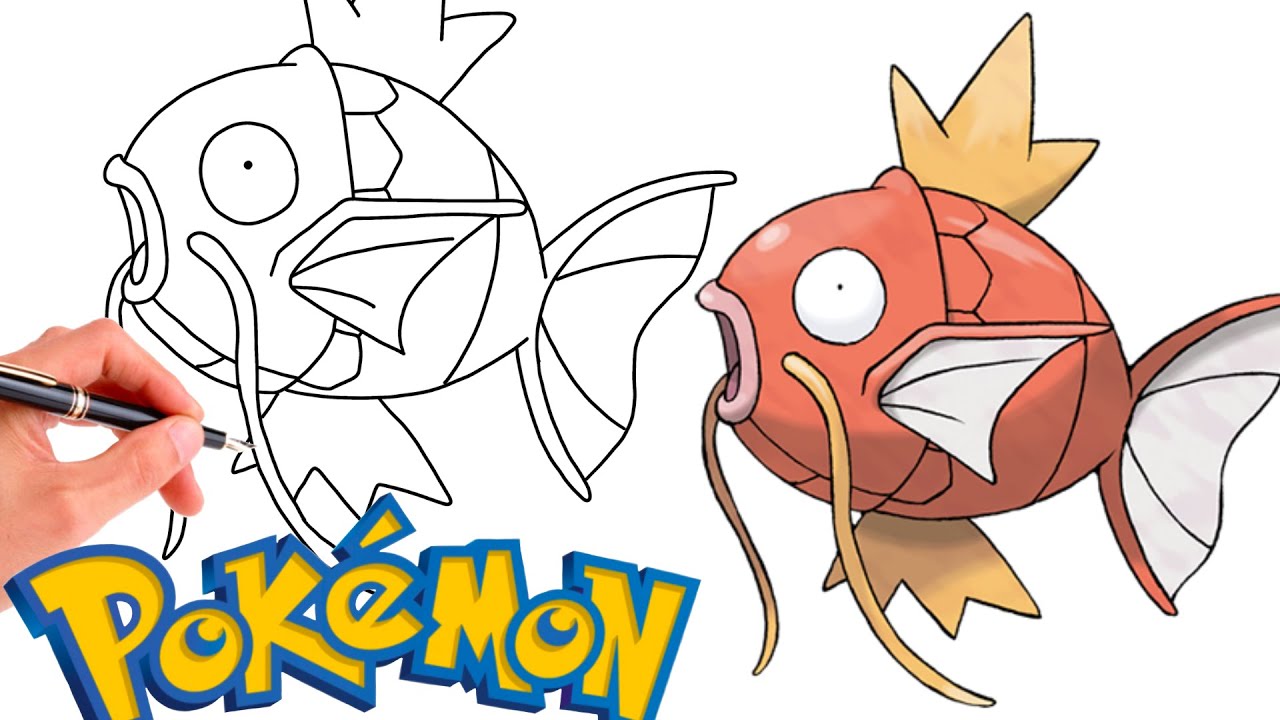 How To Draw MAGIKARP POKEMON #129 | Generation 1 - YouTube