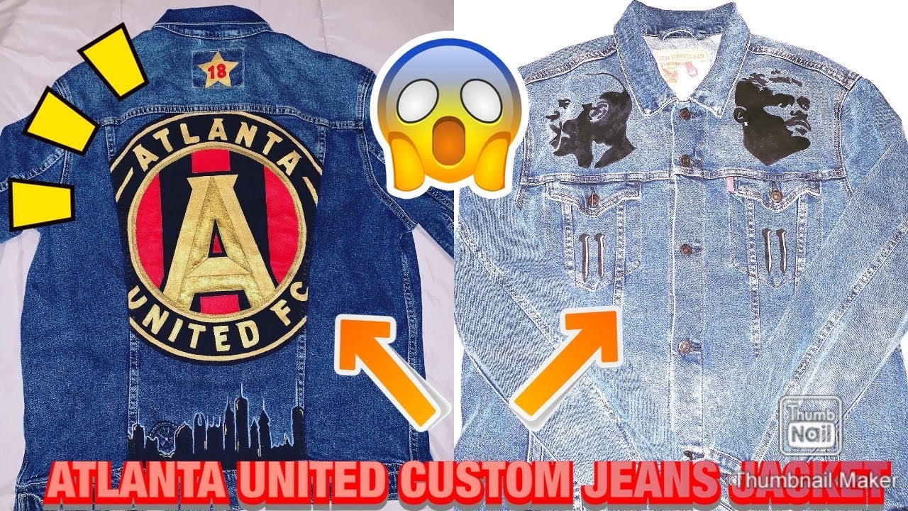 CUSTOM JEANS JACKET 🎨 (ATLANTA UNITED) - YouTube
