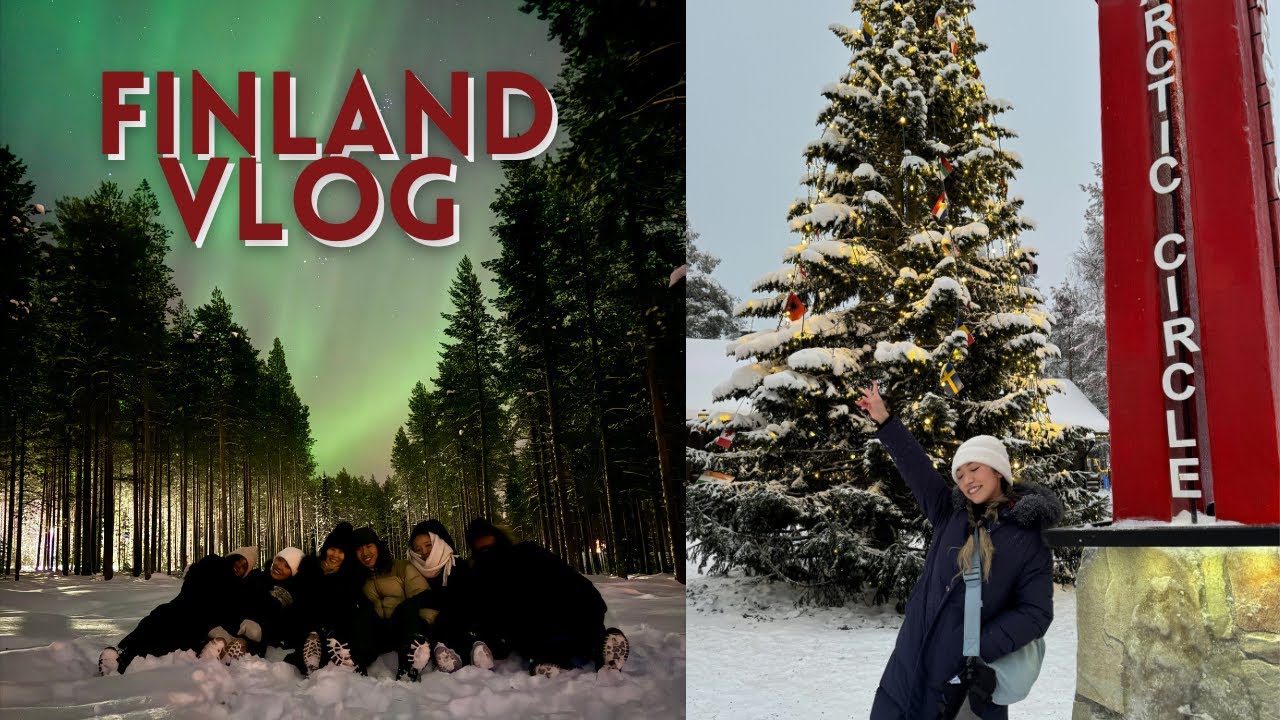 Finland Vlog 🇫🇮 - Arctic Circle, Santa Clause Village, Northern Lights ...