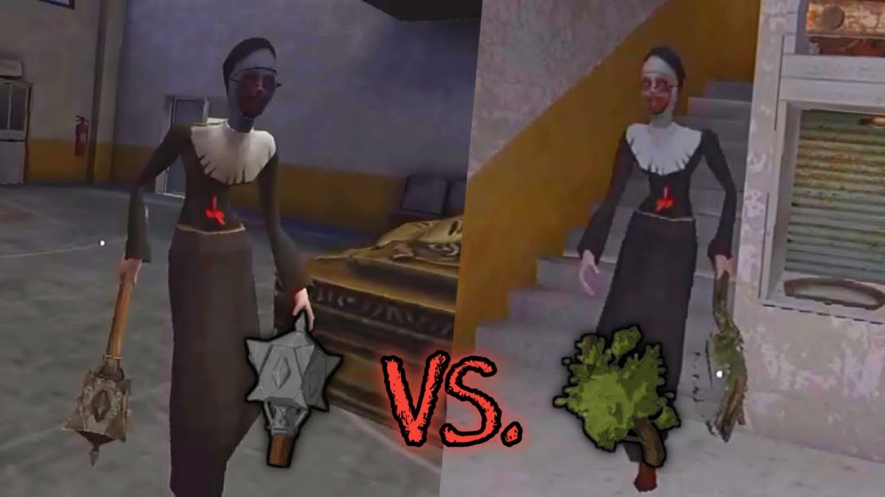 Super Heavy Mace VS. Tree Branch - Evil Nun - YouTube