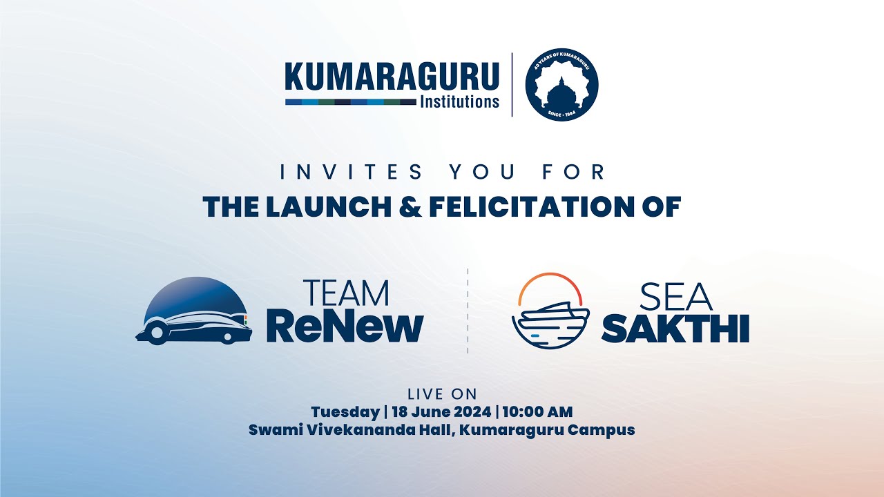 The Launch & Felicitation of Team Sea Sakthi and and Team ReNew - YouTube