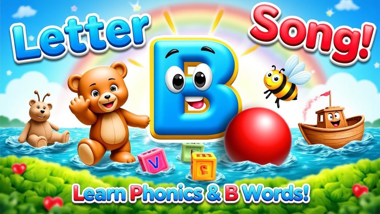 Letter B Song for Kids | Learn Phonics & Words That Start With B | ABC ...