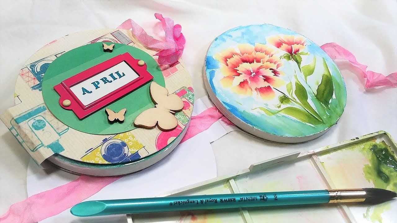 DIY Round Watercolor Block - YouTube