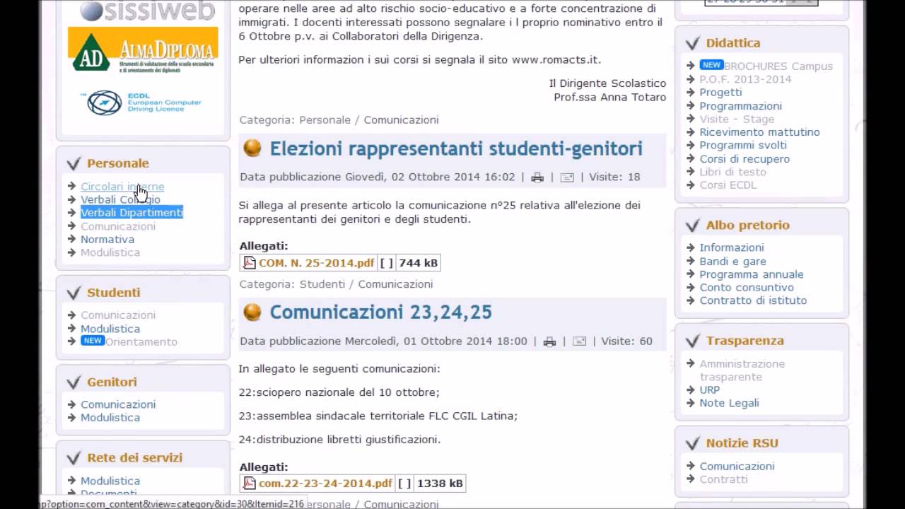 Accesso area riservata ai Docenti - YouTube