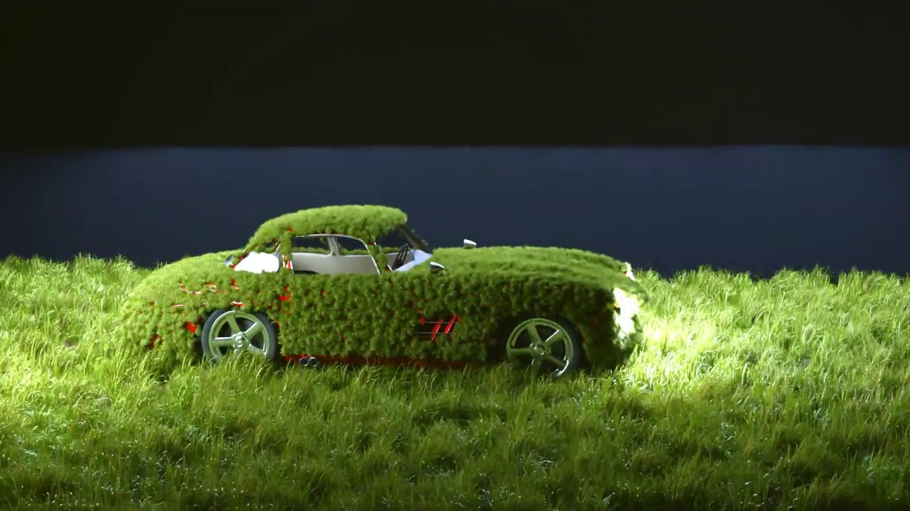 Grass growth on car using Blender 2.8 - YouTube