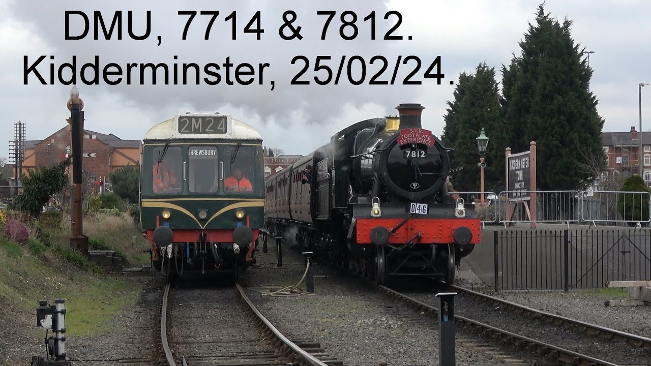 7714 & 7812 on Footplate Experience trains, also the DMU. Kidderminster ...