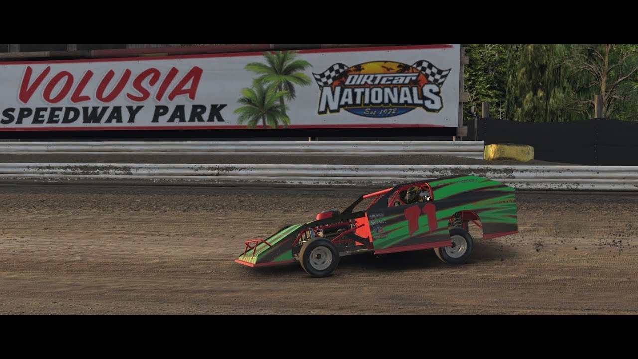 iRacing getting some practice laps in a open wheel modified dirt car ...