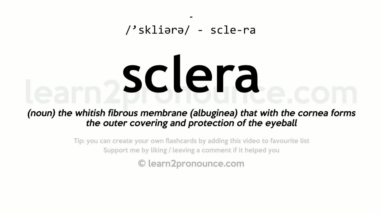Sclera pronunciation and definition - YouTube