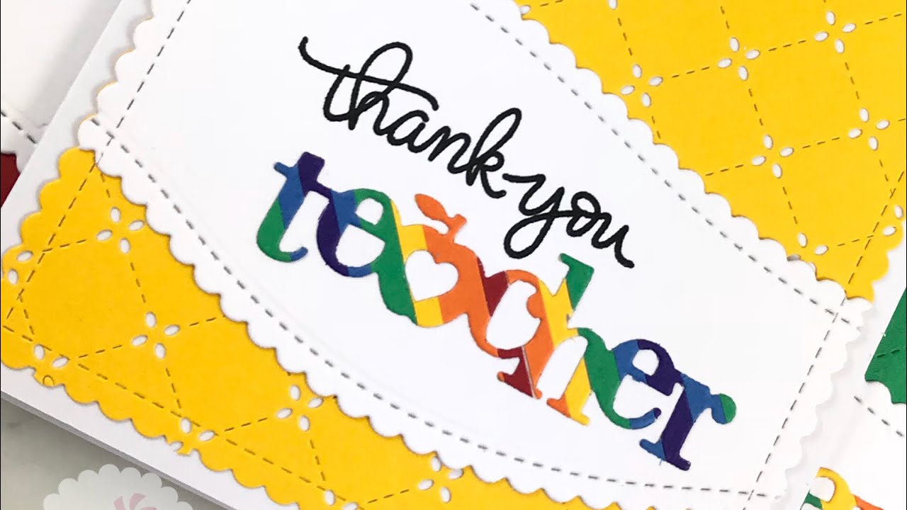 Rainbow 'Thank You Teacher' Cards | Card Making Tutorial - YouTube