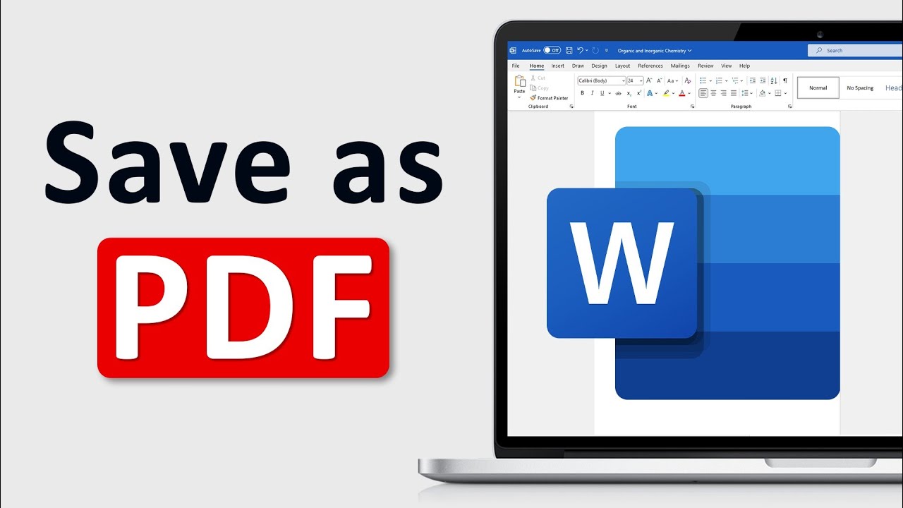 How to Save Word Document in PDF in Laptop (Simple Way) - YouTube