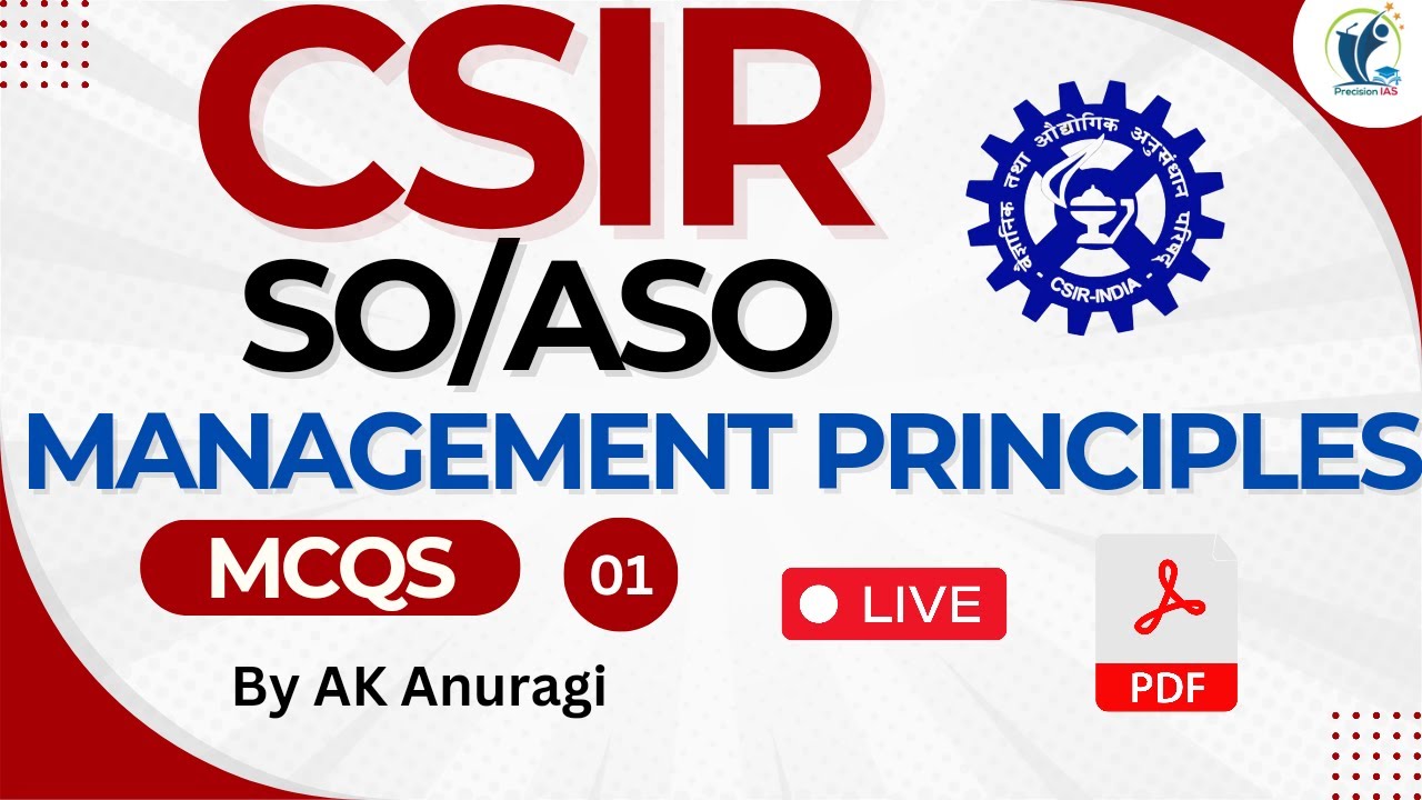 Principle of management for csir aso so | Management principles for ...