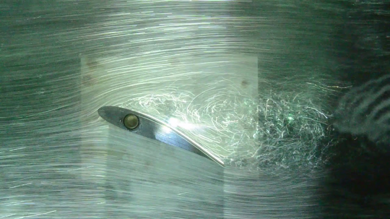 Flow around a Joukowski airfoil (AoA = 24 deg.) - YouTube