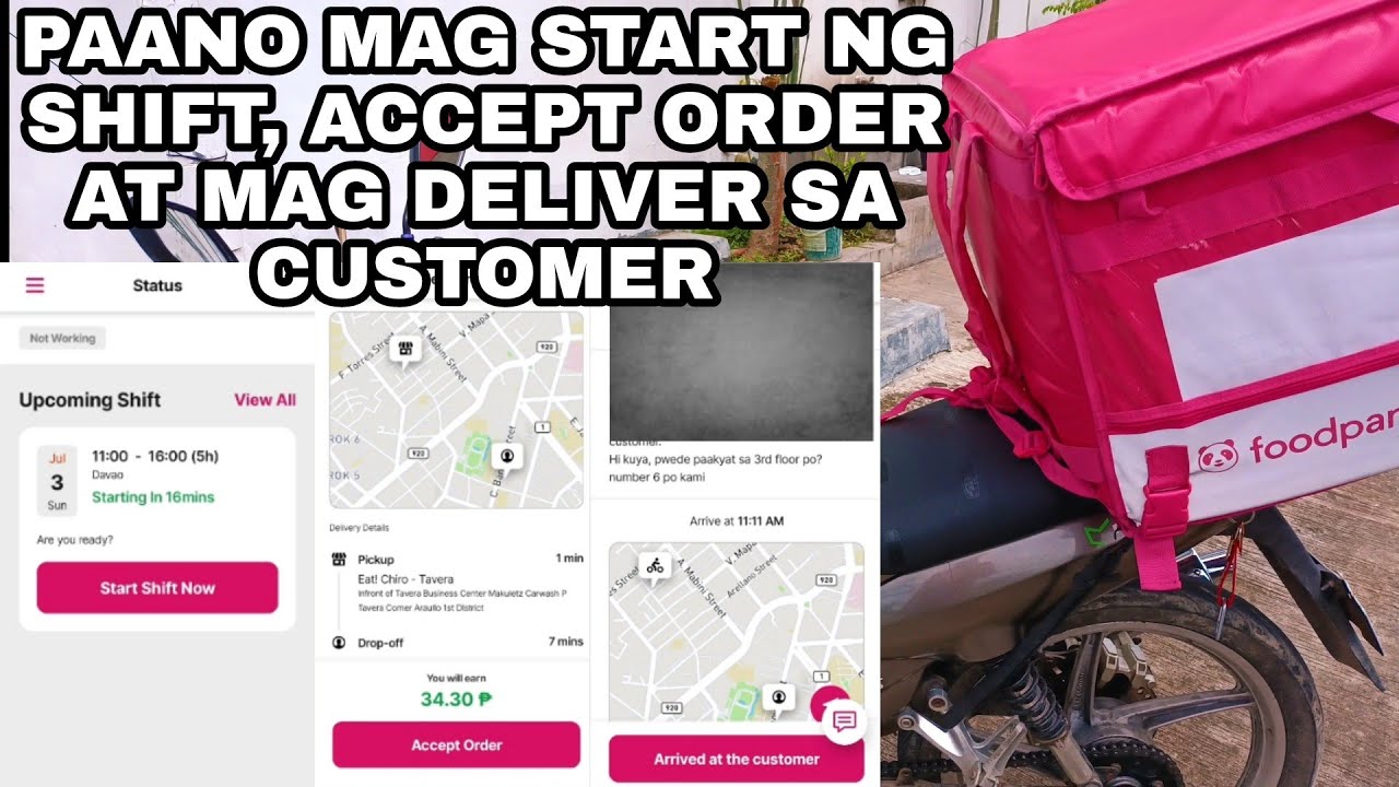 FOODPANDA RIDER STEP BY STEP | PAANO MAG ACCEPT NG ORDERS, MAG PICK UP ...