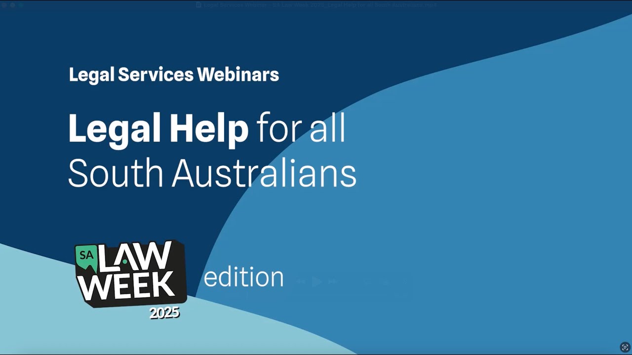 SA Law Week 2025 - Legal Help for all South Australians - Legal ...