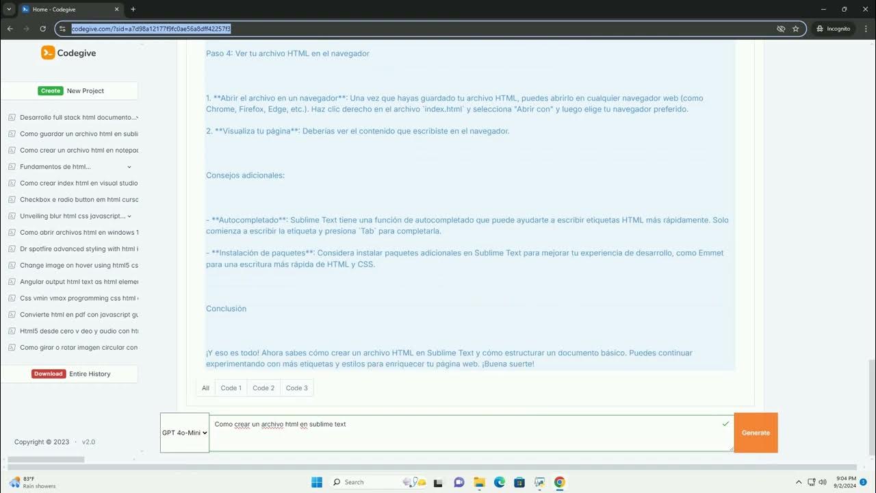 Como crear un archivo html en sublime text - YouTube