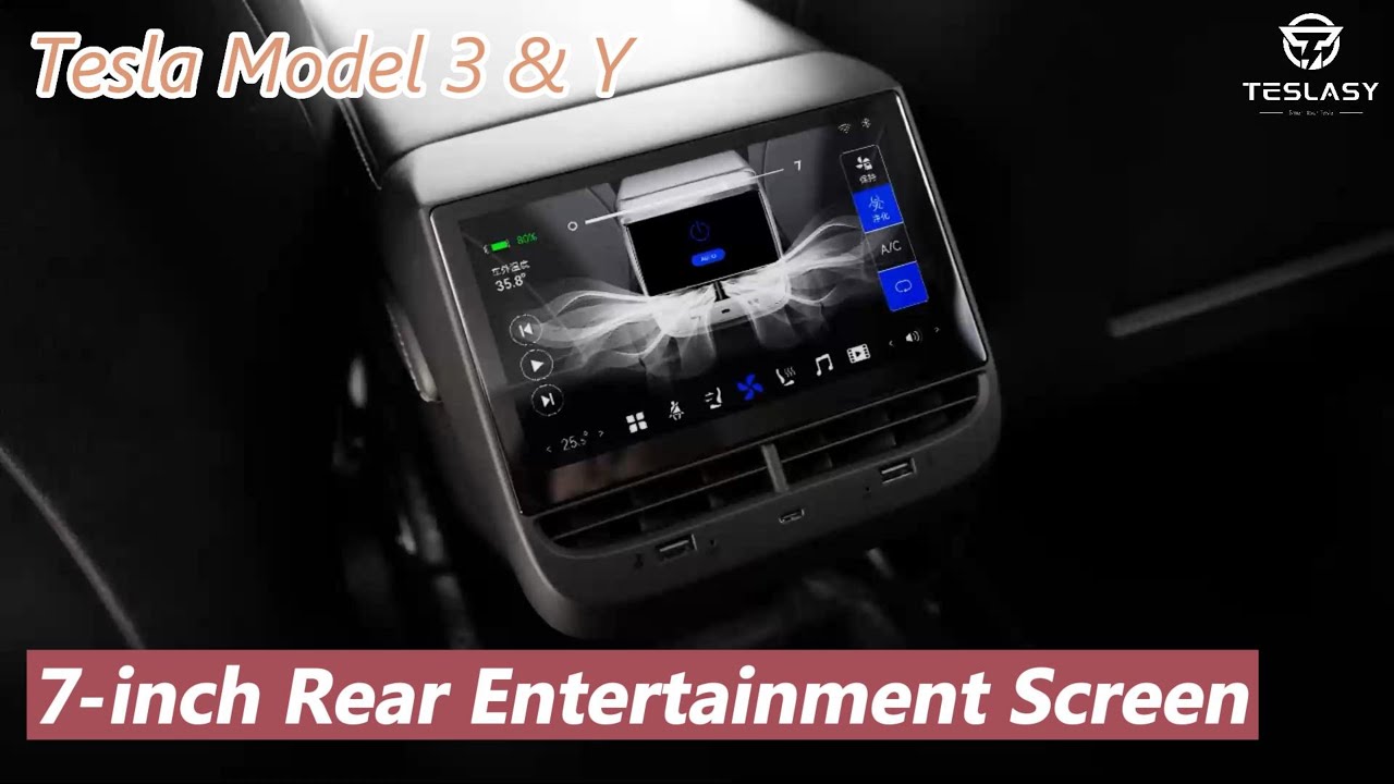 Tesla Model 3/Y 7-inch Rear Entertainment & Climate Control Screen ...