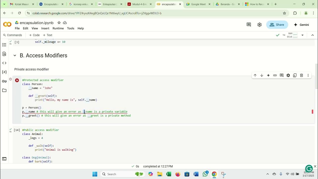 Pemrograman Berorientasi Objek materi Enkapsulasi menggunakan Python - YouTube