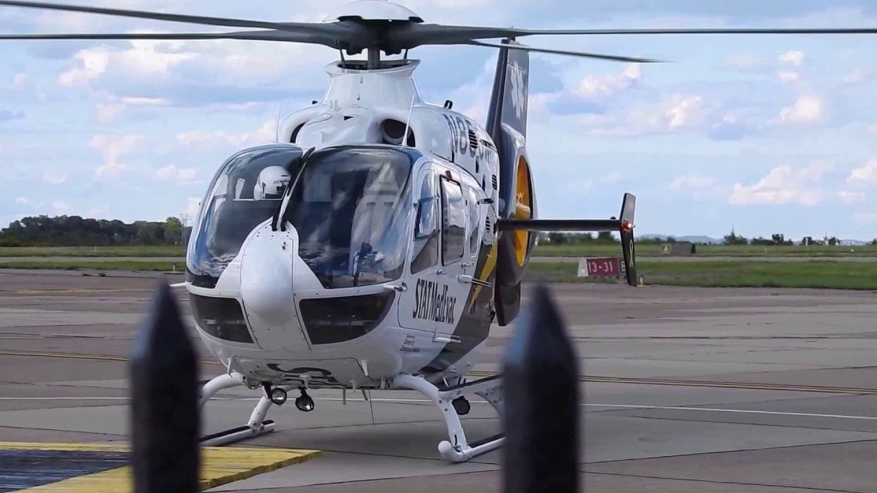 N855ME - STAT MedEvac 9 Landing - YouTube