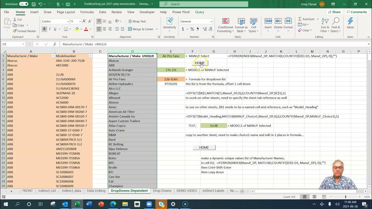 Unique values List Dynamically - YouTube