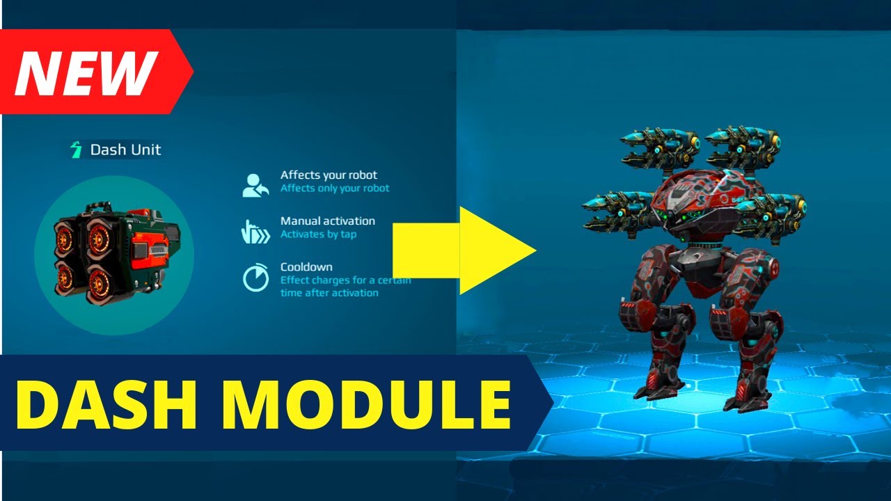 NEW DASH MODULE - War Robots Test Server - WR Gameplay - YouTube