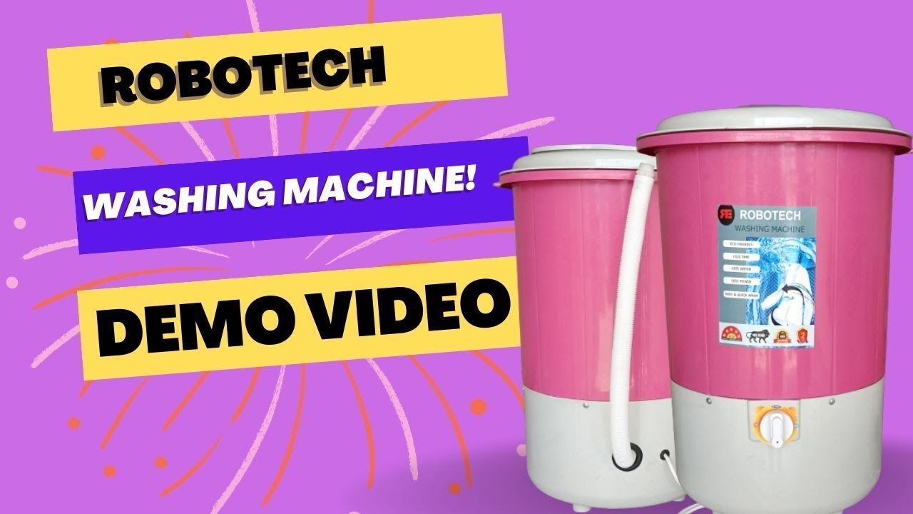Robotech Portable Washing Machine Demo - YouTube
