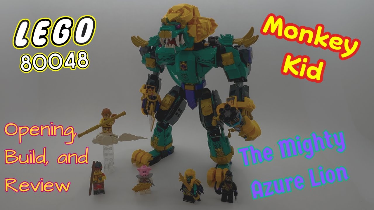 LEGO 80048, Monkey Kid, The Mighty Azure Lion. Opening, Build and ...