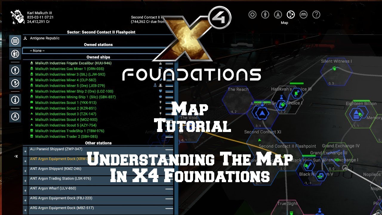 Map Tutorial Understanding The Map In X4 Foundations YouTube