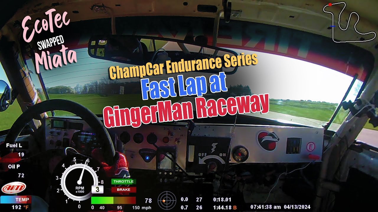 Fast Lap at GingerMan Raceway 1:43.86 | Ecotec Miata with ChampCar ...