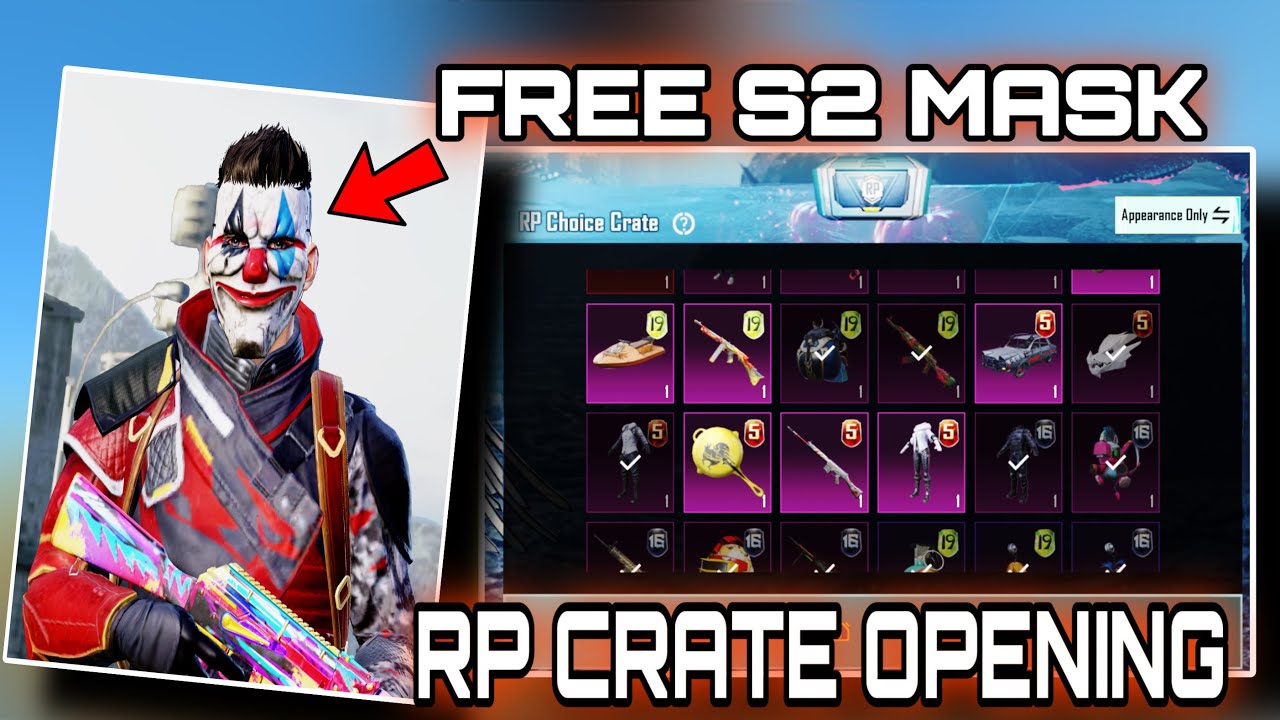 A3 RP POINTS FREE S2 MASK AND MYTHICS CRATE OPENING | PUBGM | PUBG ...